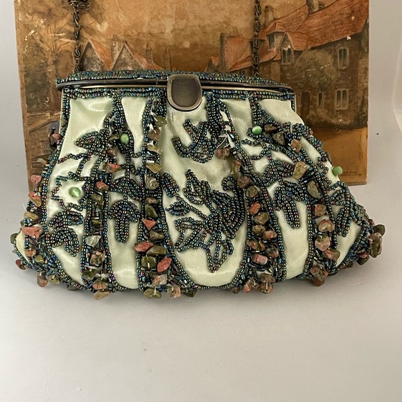 Bags | Vintage A Gorgeous Light Green Purse With A Satin Look And Feel ...